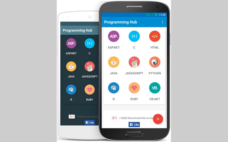 Programming Hub Learn to code.. لتعلّم 17 لغة برمجة