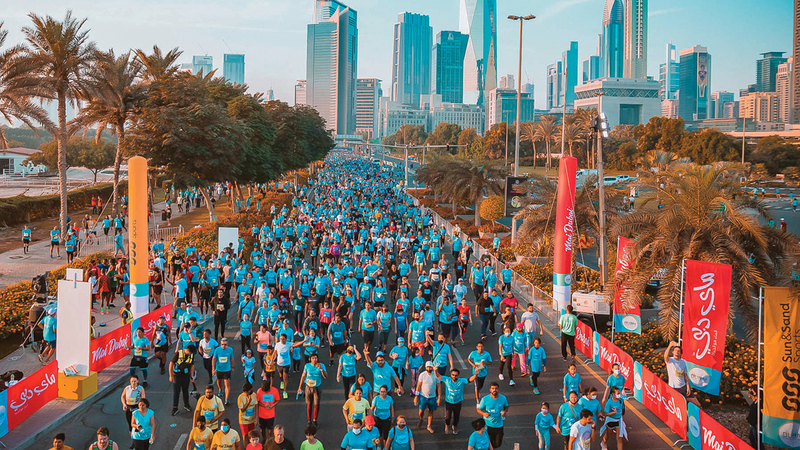 تحدي دبي للجري يعود إلى شارع الشيخ زايد 20 نوفمبر