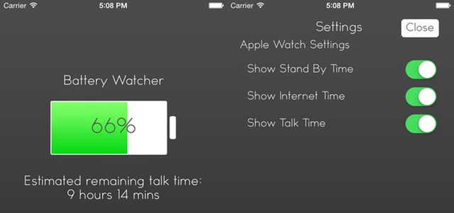 Battery Watcher.. لاستعراض نسبة شحن «آي فون» على ساعة «أبل»